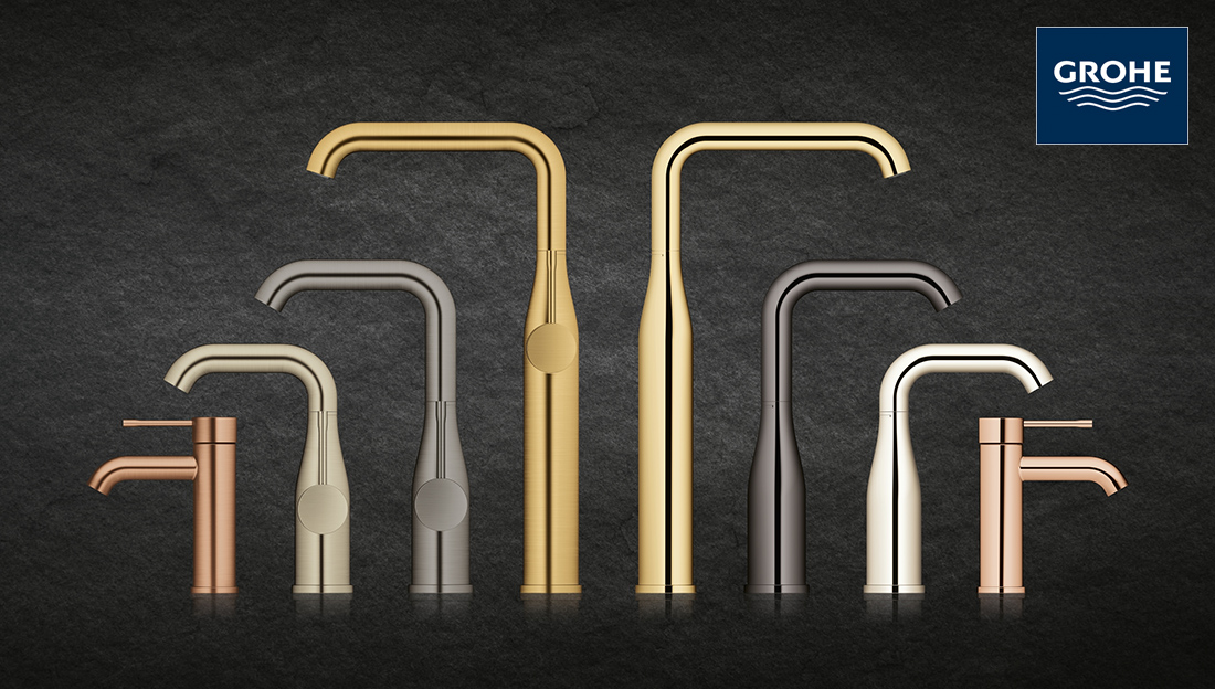 Grohe kranen in vijf verschillende kleuren